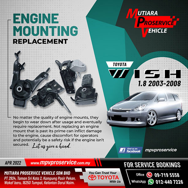 Genuine Toyota Engine Mounting - Mutiara Proservice Vehicle