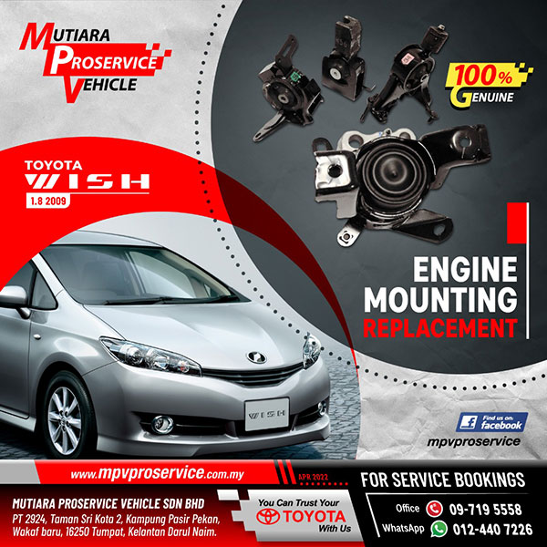 Genuine Toyota Engine Mounting - Mutiara Proservice Vehicle